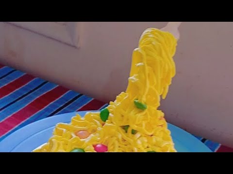 eggless mango cake with Maggi theme cake new viral cake - YouTube