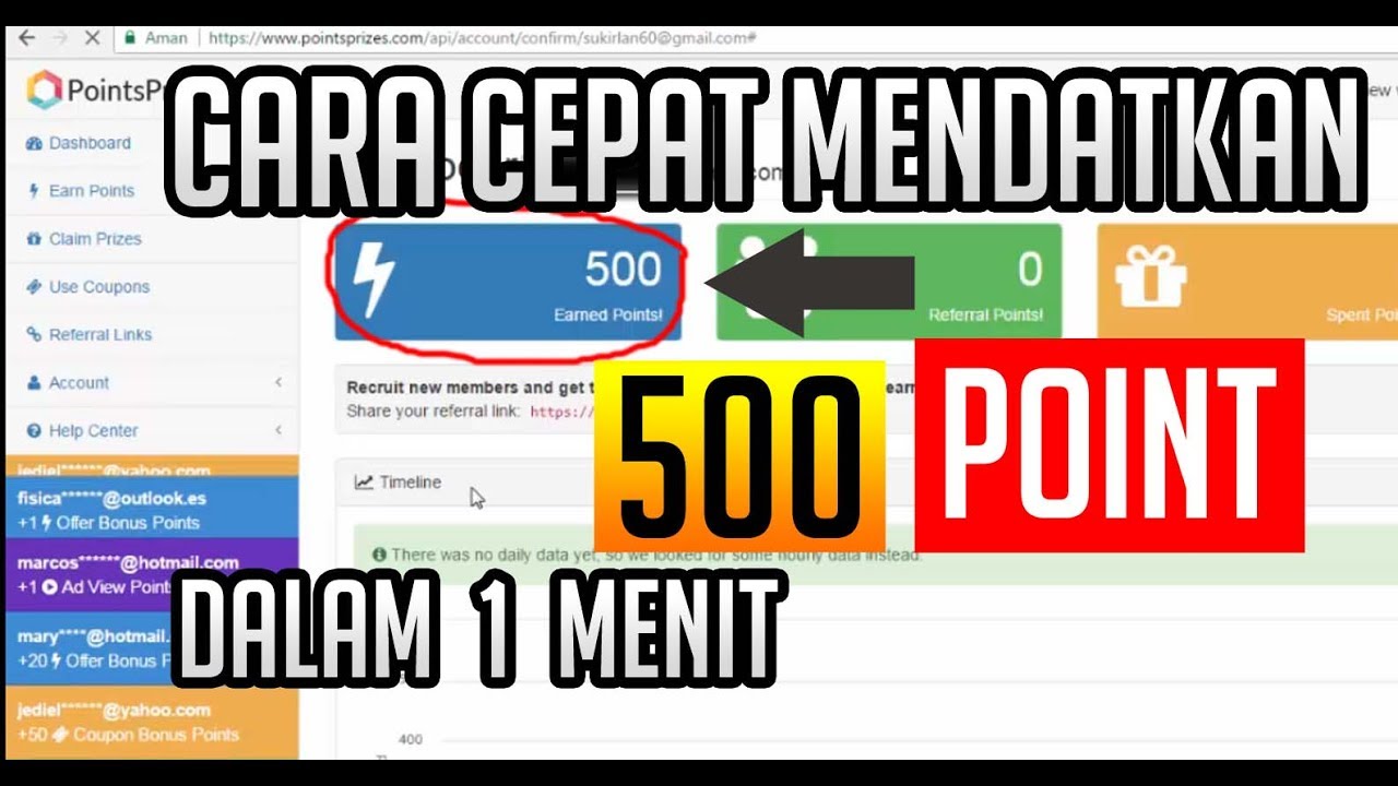 TERBUKTI !! Cara Cepat Mendapatkan Points di PointsPrizes - 3000 Point ...