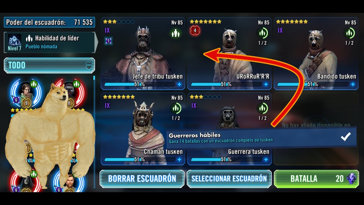 Guía Conquista (37-39) Ganar con tuskens en equipo bajo - YouTube