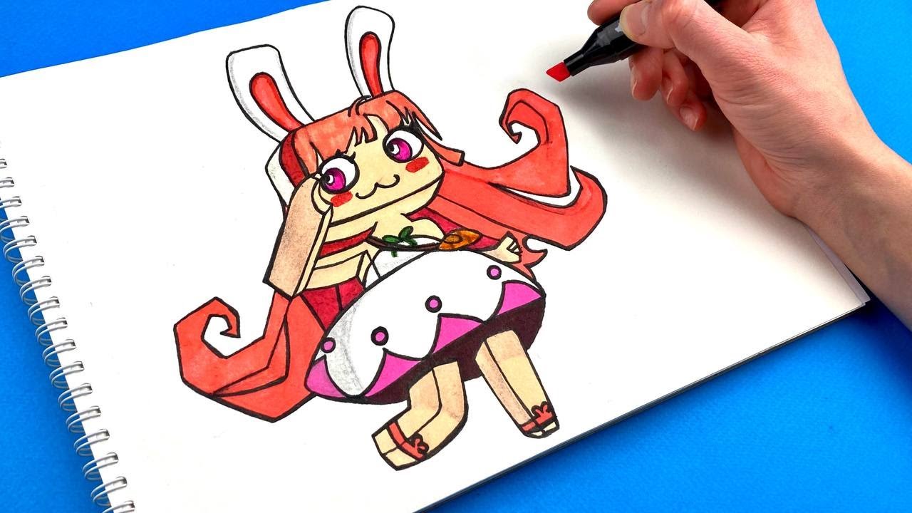 How To Draw Cute Beauty Bunny🥰 from Minecraft Mini World Creata with ...
