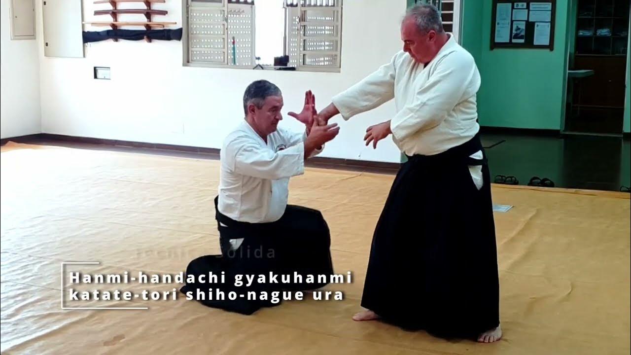 AIKIDO: Hanmi-handachi gyakuhanmi katate-tori shiho-nague ura - YouTube