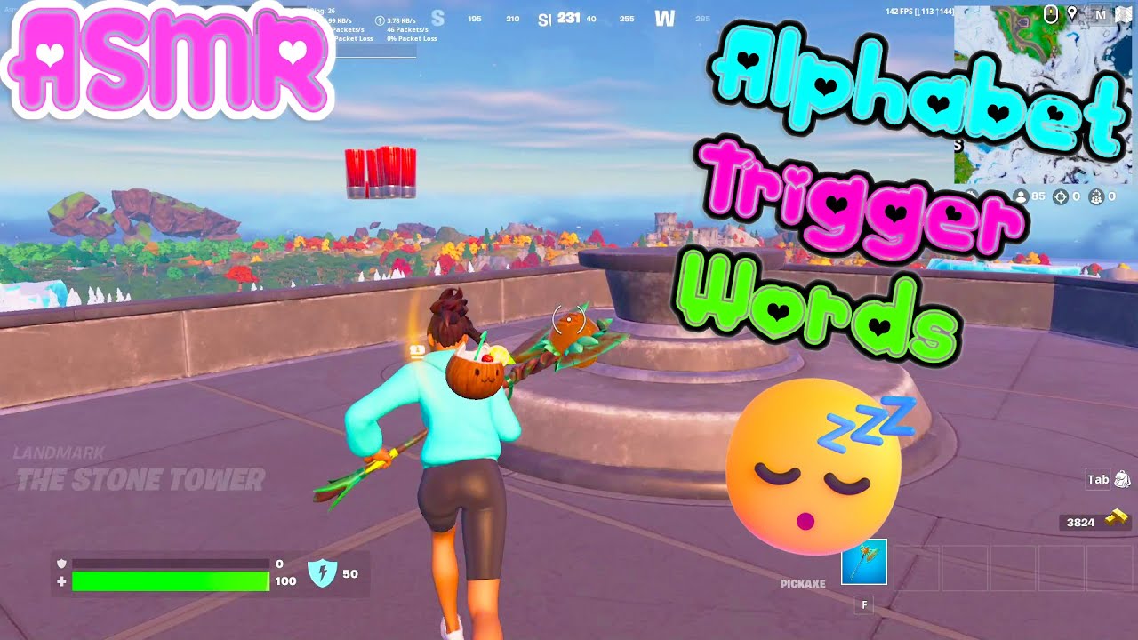 ASMR Gaming 🍀 Fortnite Solo Relaxing Alphabet Trigger Words Pt. 2 🎧 ...