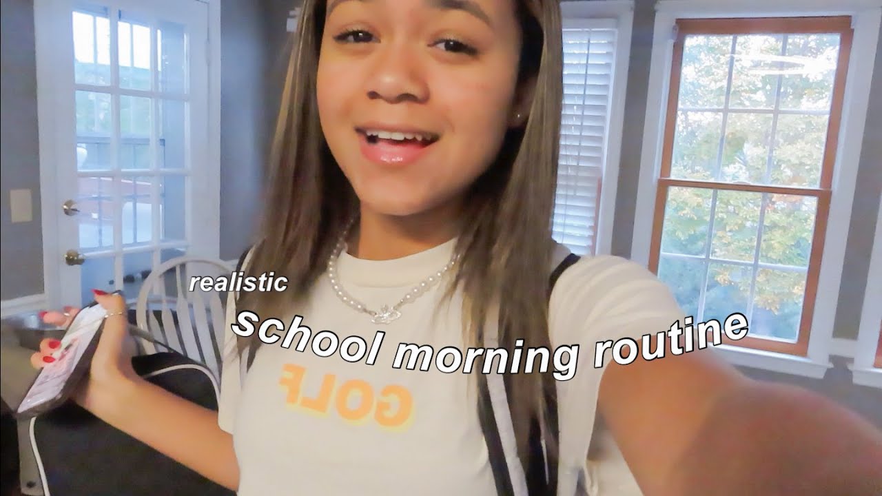 *realistic* school morning routine - YouTube