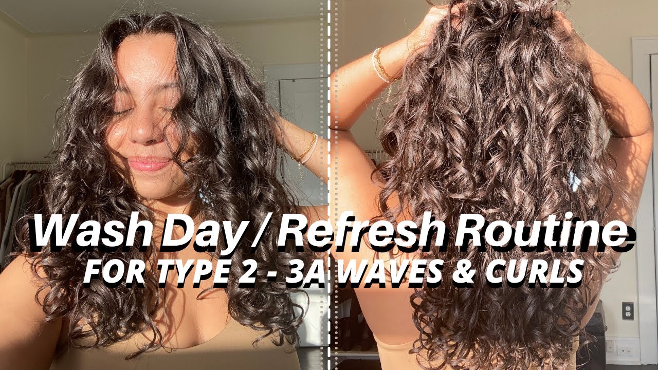 HOW TO ACHIEVE DEFINED WAVES/CURLS (UPDATED WASH DAY ROUTINE FOR TYPE 2 ...