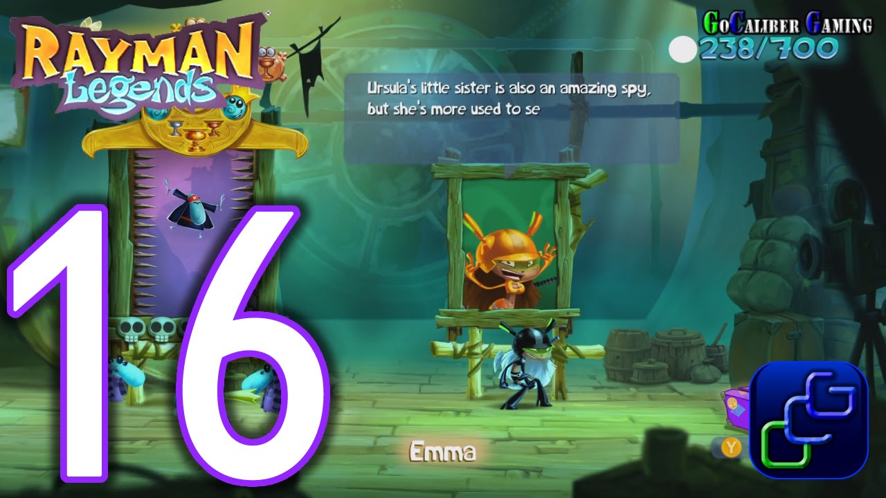 Rayman Legends Walkthrough - Part 16 - 20,000 Lums Under the Sea: Emma ...