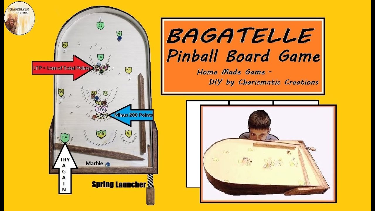 How to make Pinball ||Bagatelle|| Traditional Board Game| Indoor ...