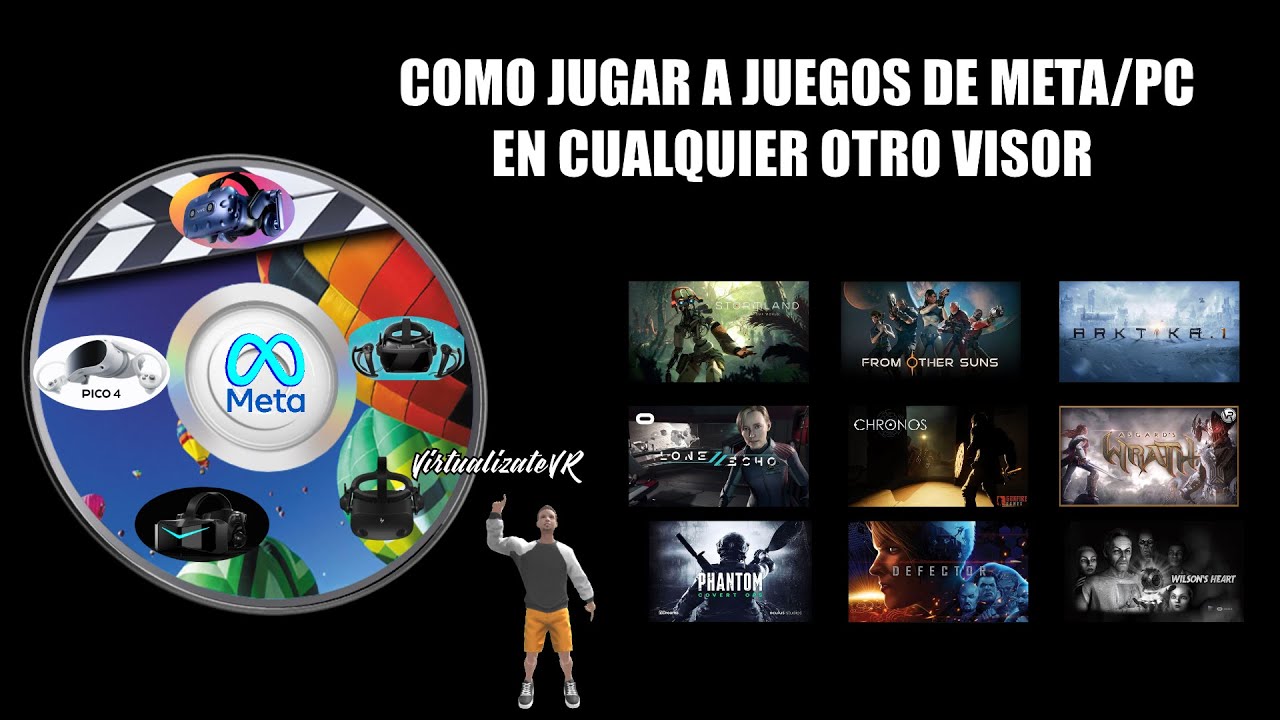 COMO JUGAR A JUEGOS DE META/PC EN CUALQUIER OTRO VISOR 😁 - YouTube