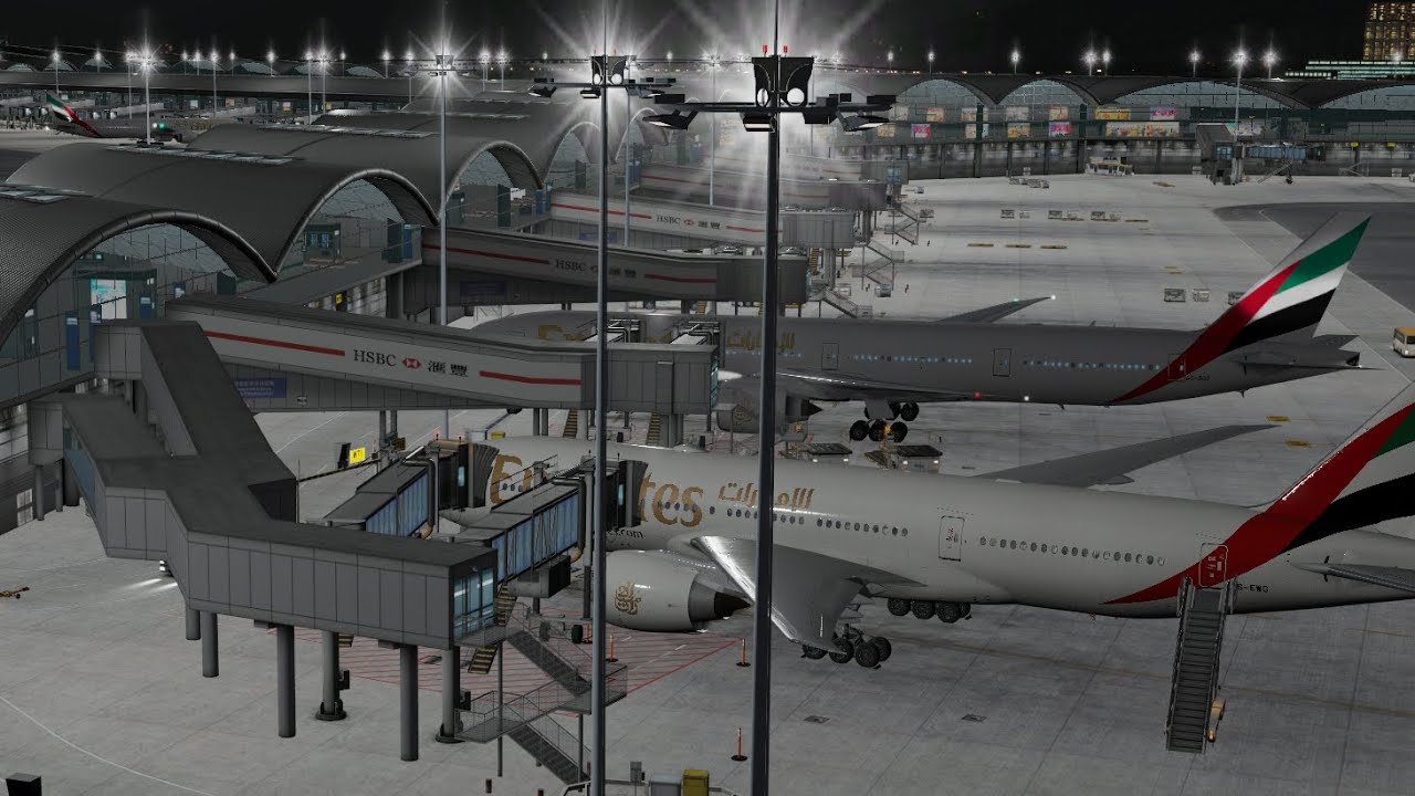 P3D V5.2 OMDB-VHHH Emirates PMDG 777-200LR with Flyic [VATSIM] - YouTube