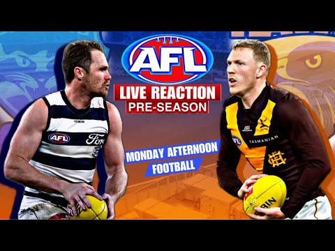 AFL PRE-SEASON | GEELONG CATS vs HAWTHORN HAWKS | LIVE WATCH ALONG ...