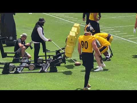 Sights and Sounds from Steelers Minicamp: T.J. Watt, OLBs and DLs Drill 6/15/21 | Steelers Now