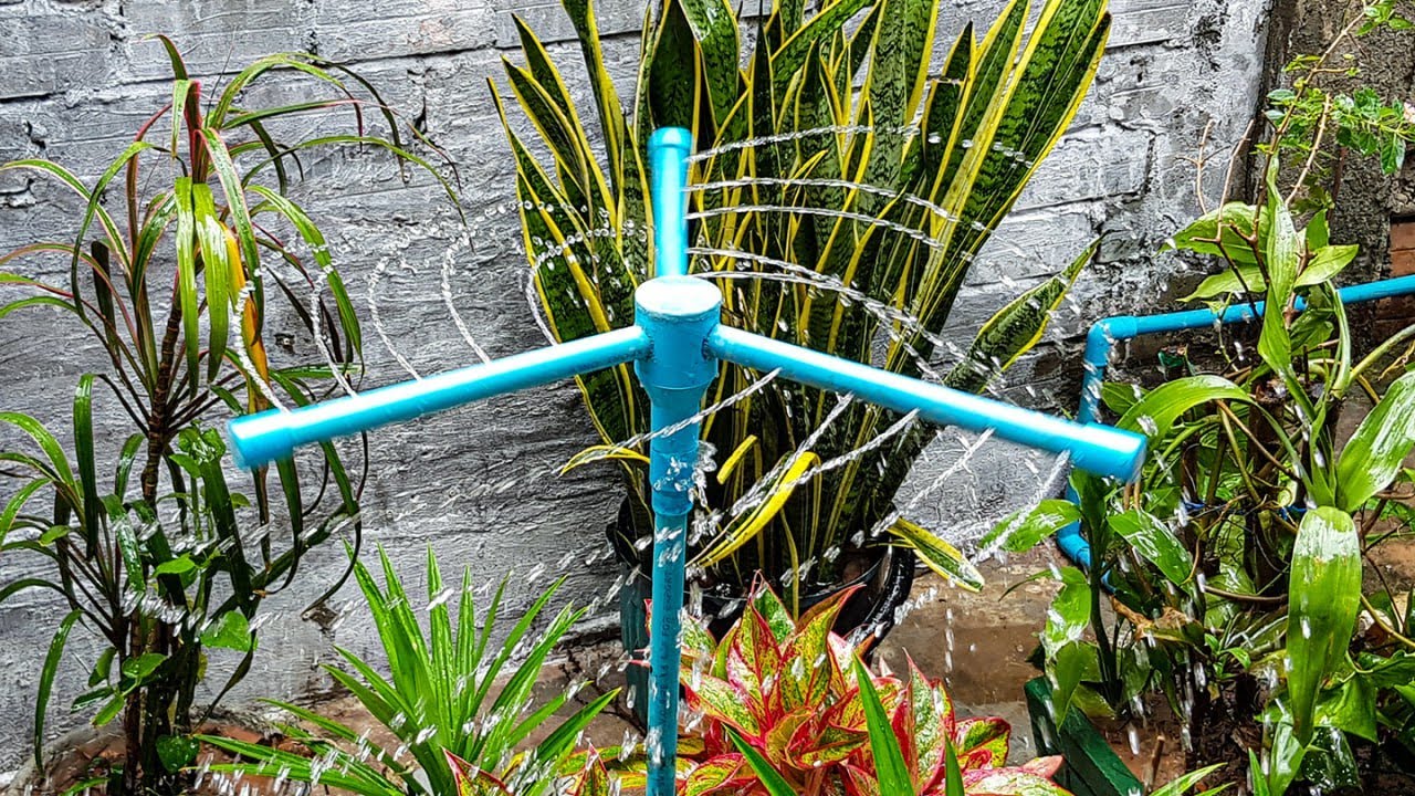 Amazing to make water sprinkler from PVC pipe for garden #diy # ...