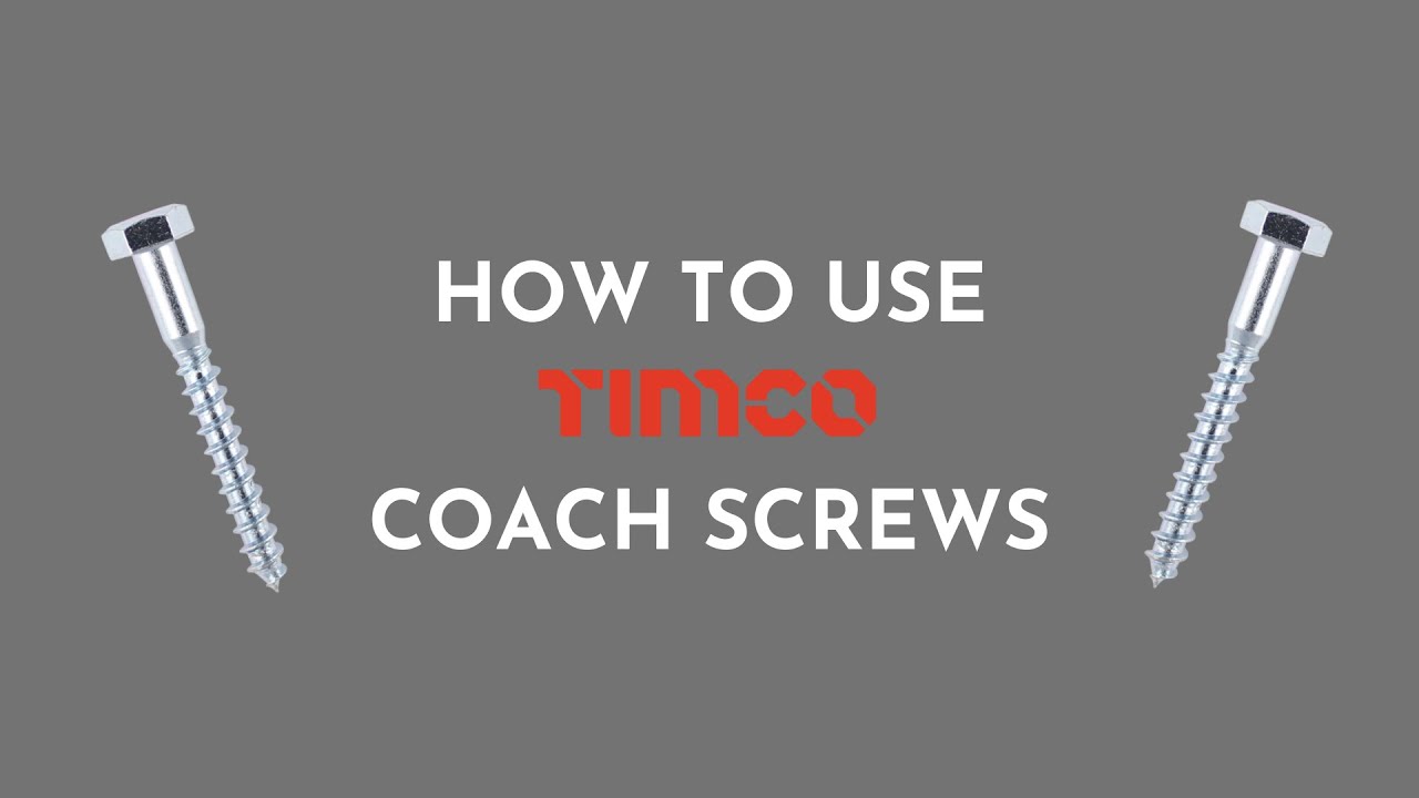 How to Use TIMco Coach Screws | Suregreen Ltd - YouTube