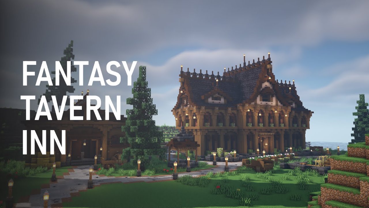 Fantasy Tarvern/Inn - Minecraft Build Process - YouTube