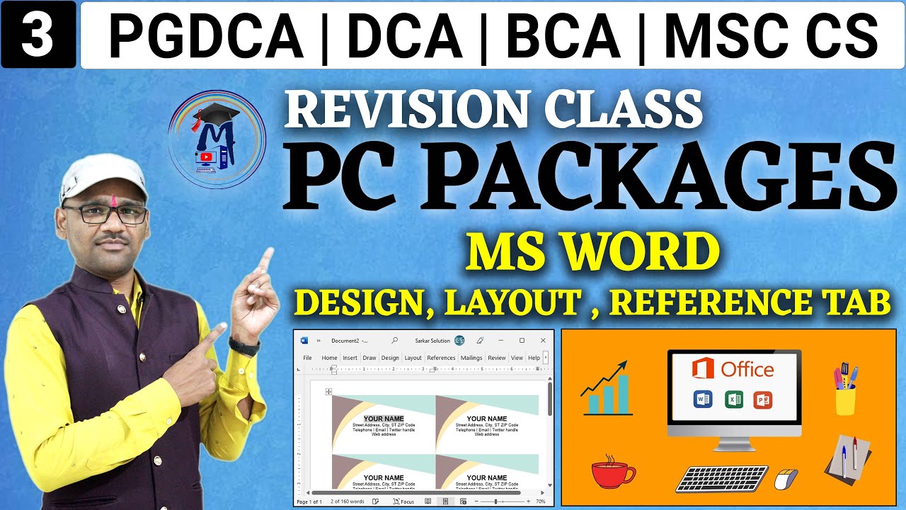 3- PC Packages Revision Class | MS Word Design Tab, Layout Tab ...