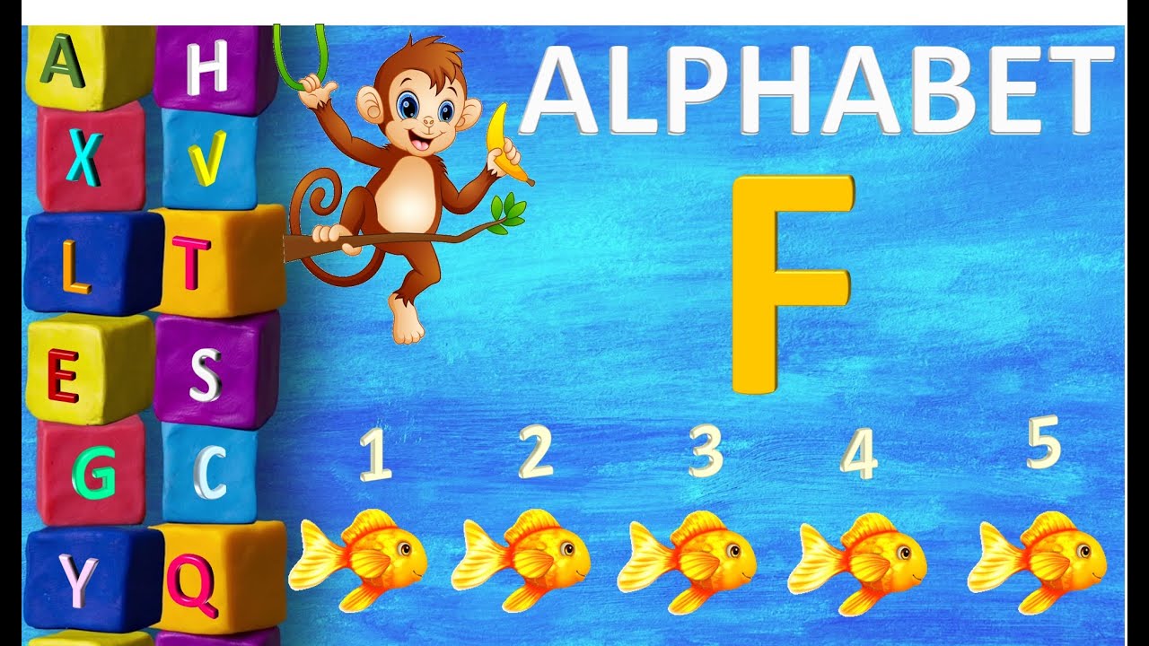 Counting with Alphabet ' F ' FISH FINGER FLOWER - YouTube