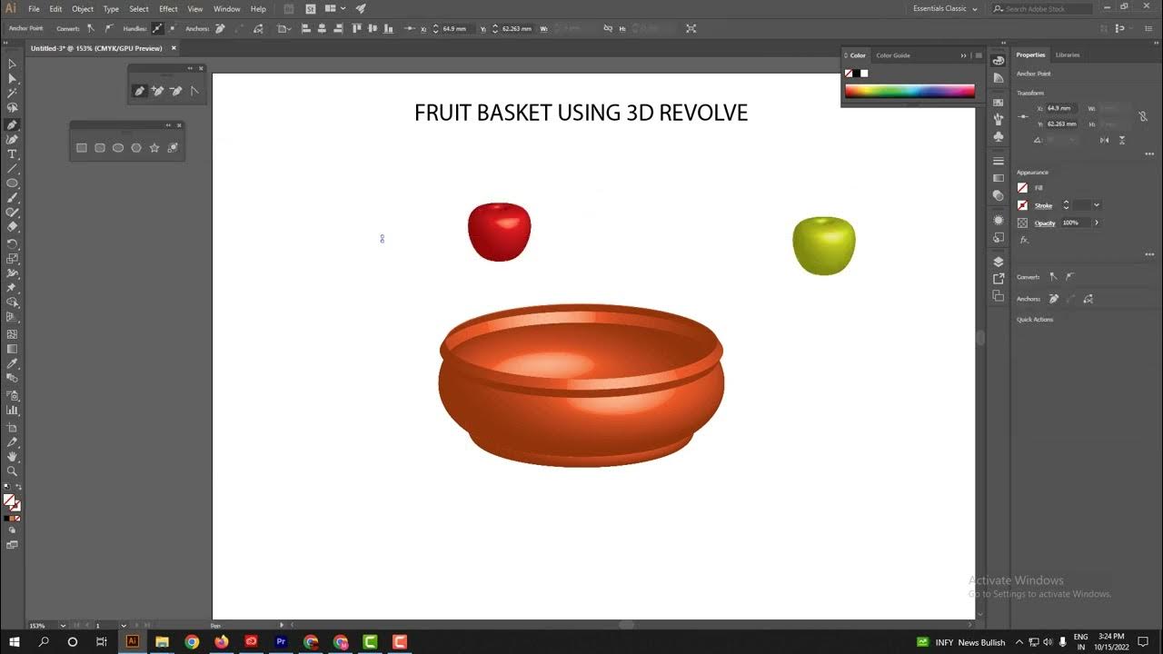 Fruit Bowl Tutorial in a minute #ai #illustrator #maac #malleswaram ...