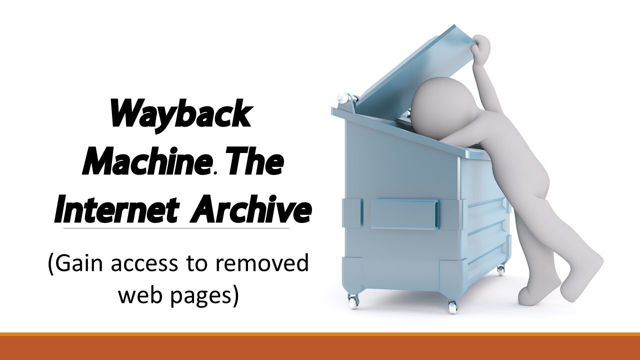 Wayback Machine | Access removed/deleted web pages - YouTube