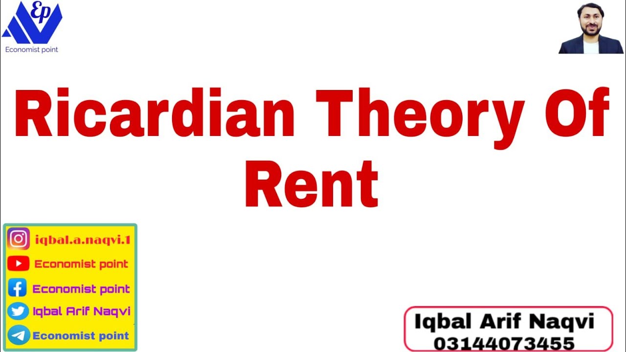 Ricardian Theory of Rent ||Theory of Rent by David Ricardo ...