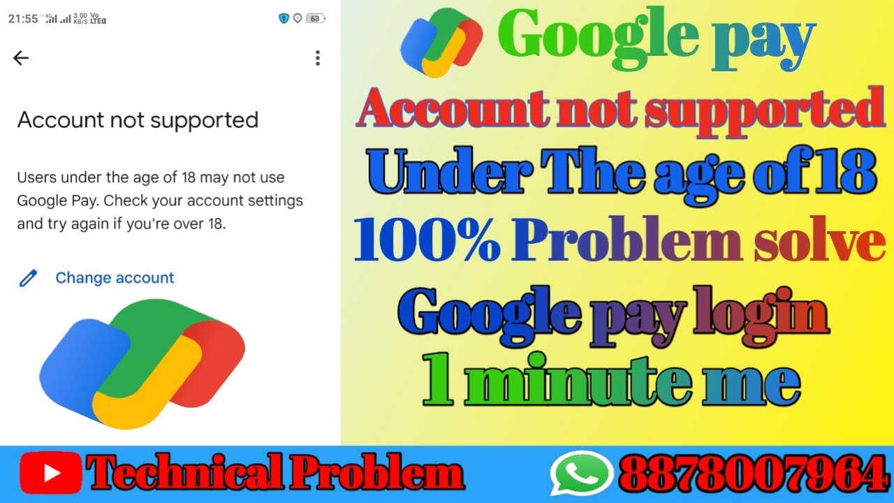 Google pay account not supported | account not supported problem solve ...