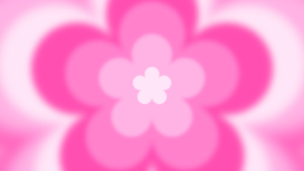 4K 1 Hour Y2K Aesthetic Aura Pink Flower Tunnel Screensaver MoodLight ...