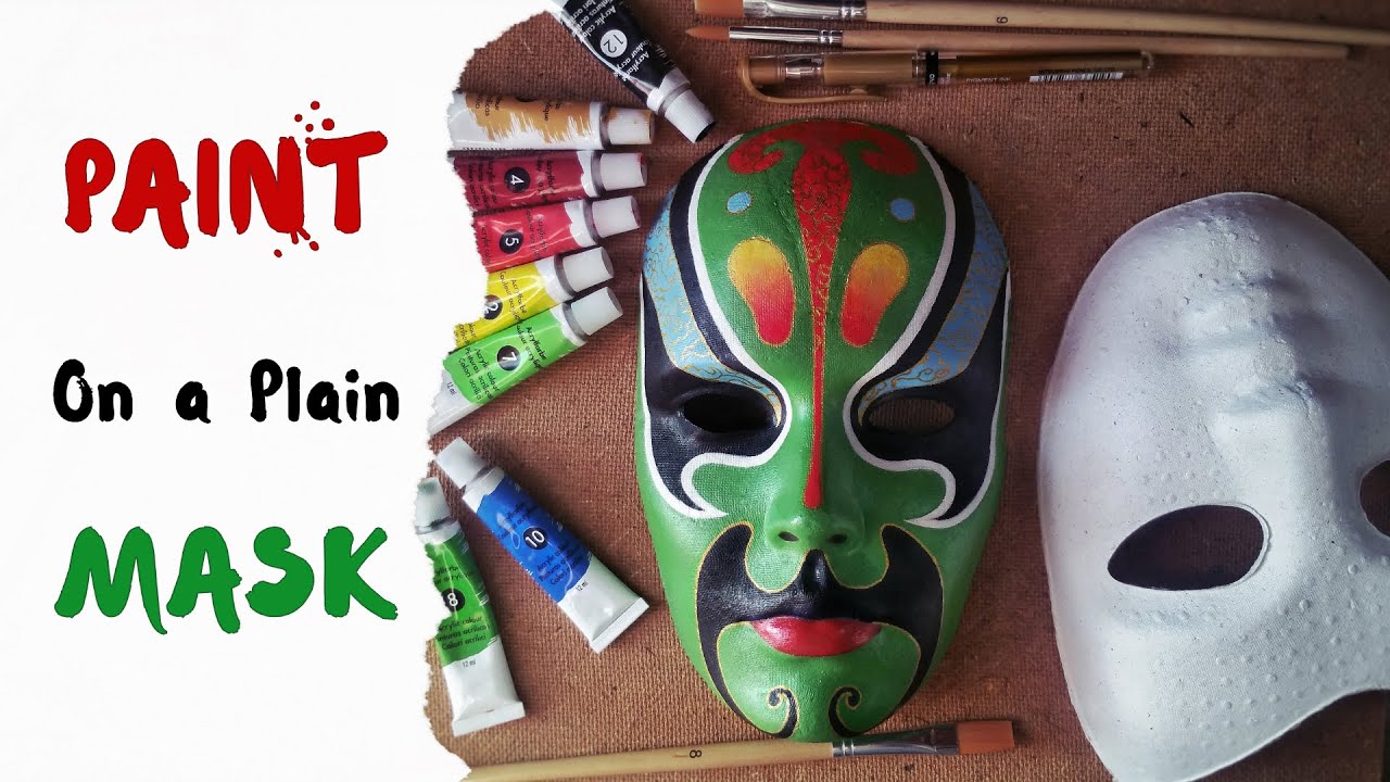Making a Chinese Opera Mask with Acrylic Paints (Beijing Opera Mask ...
