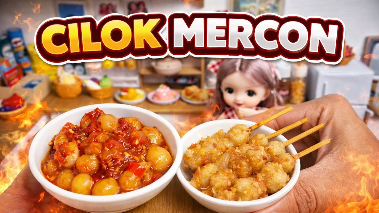 🔥MELEDAKK!!! Cilor & Cilok Mercon LEVEL GILA😱|Real Miniature Cooking ...