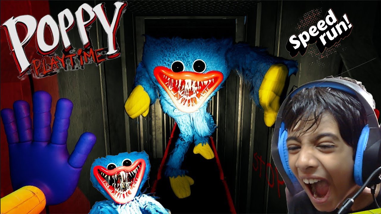 Playing poppy playtime chapter 1 speed run - YouTube