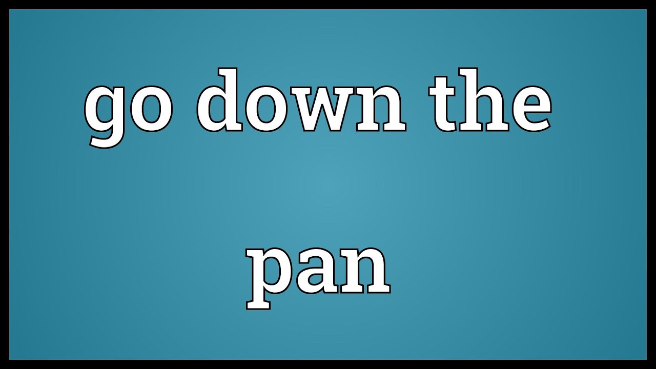 Go down the pan Meaning - YouTube