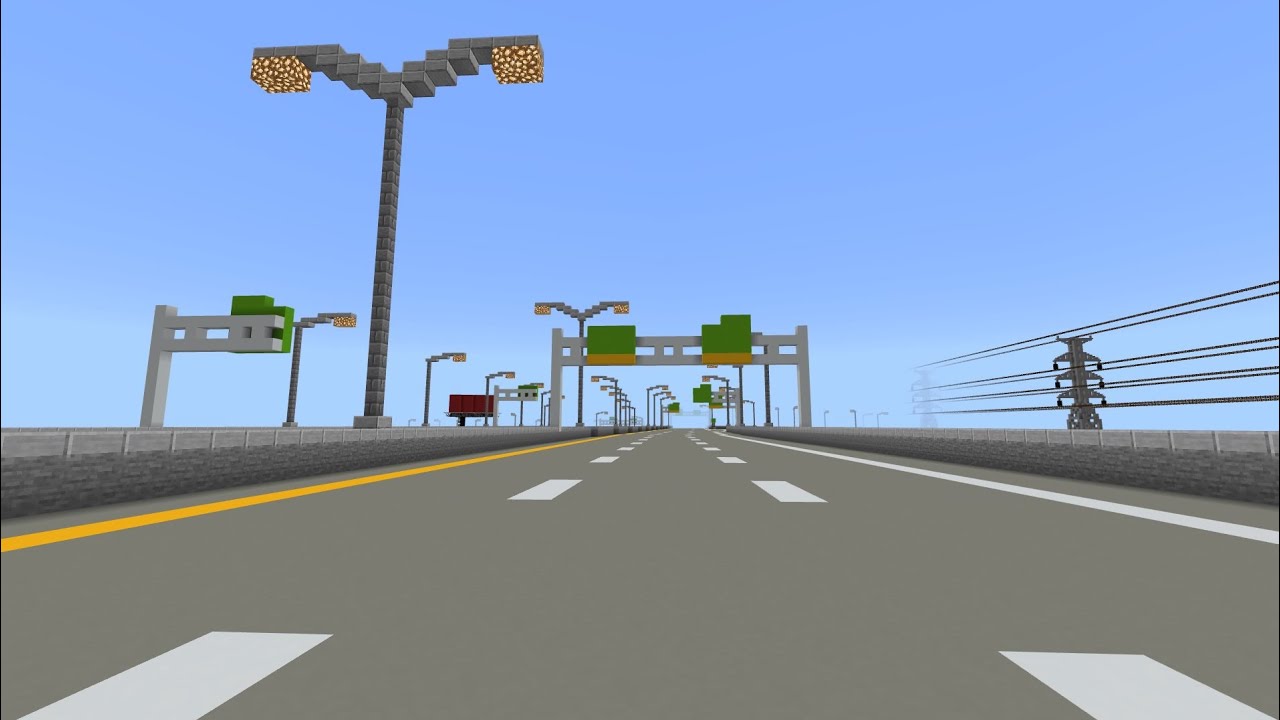 Minecraft: Freeway Trip Home During The Day! - YouTube