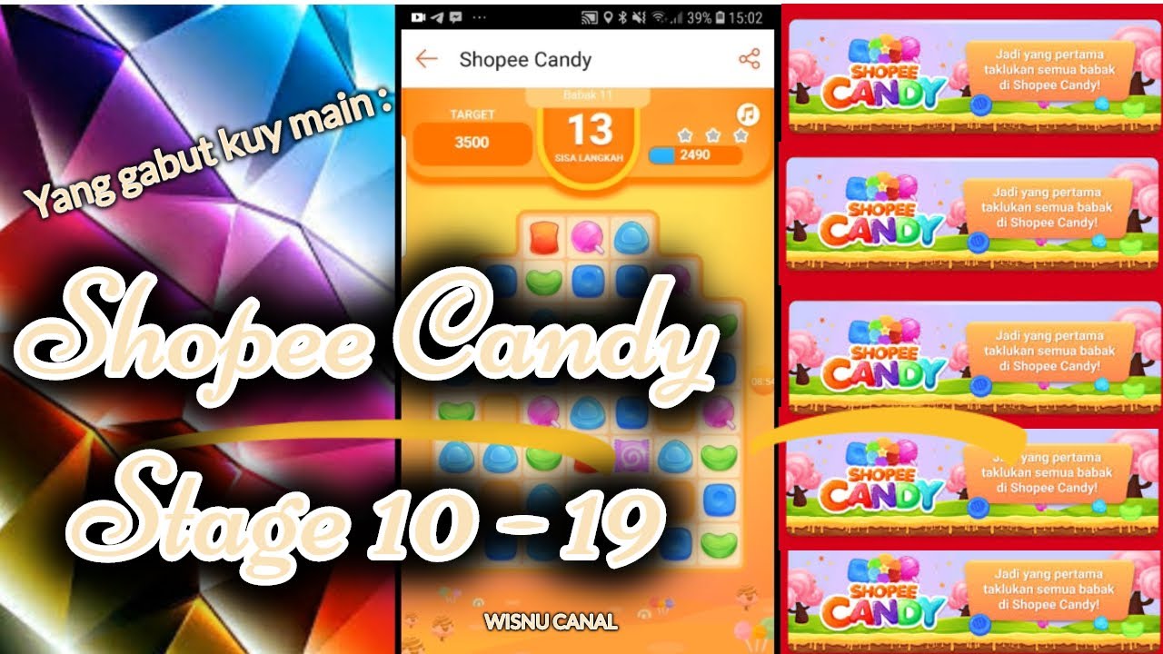 Shopee Candy stage 10 sampai 19 - YouTube