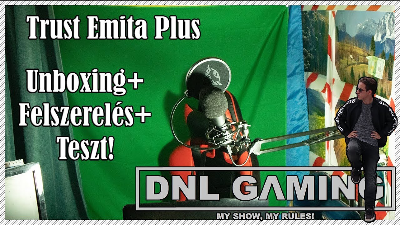 Trust Emita Plus Mikrofon Unboxing, Felszerelés és Teszt! - YouTube