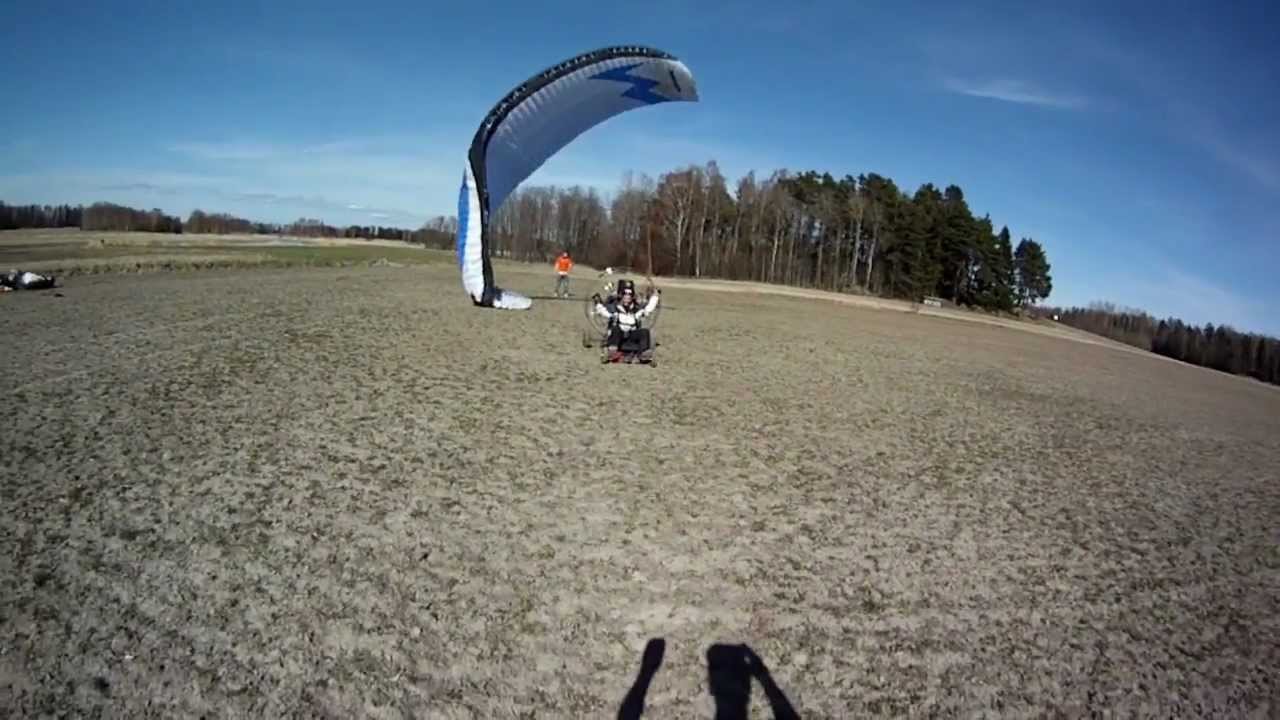 First flights with DIY paramotor quad - YouTube