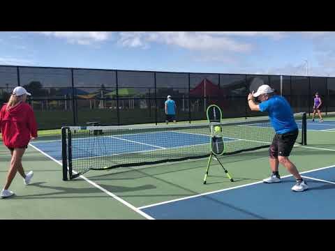 Quick Sample: TopspinPro Pickleball for 2 Handed Backhand Volley - YouTube
