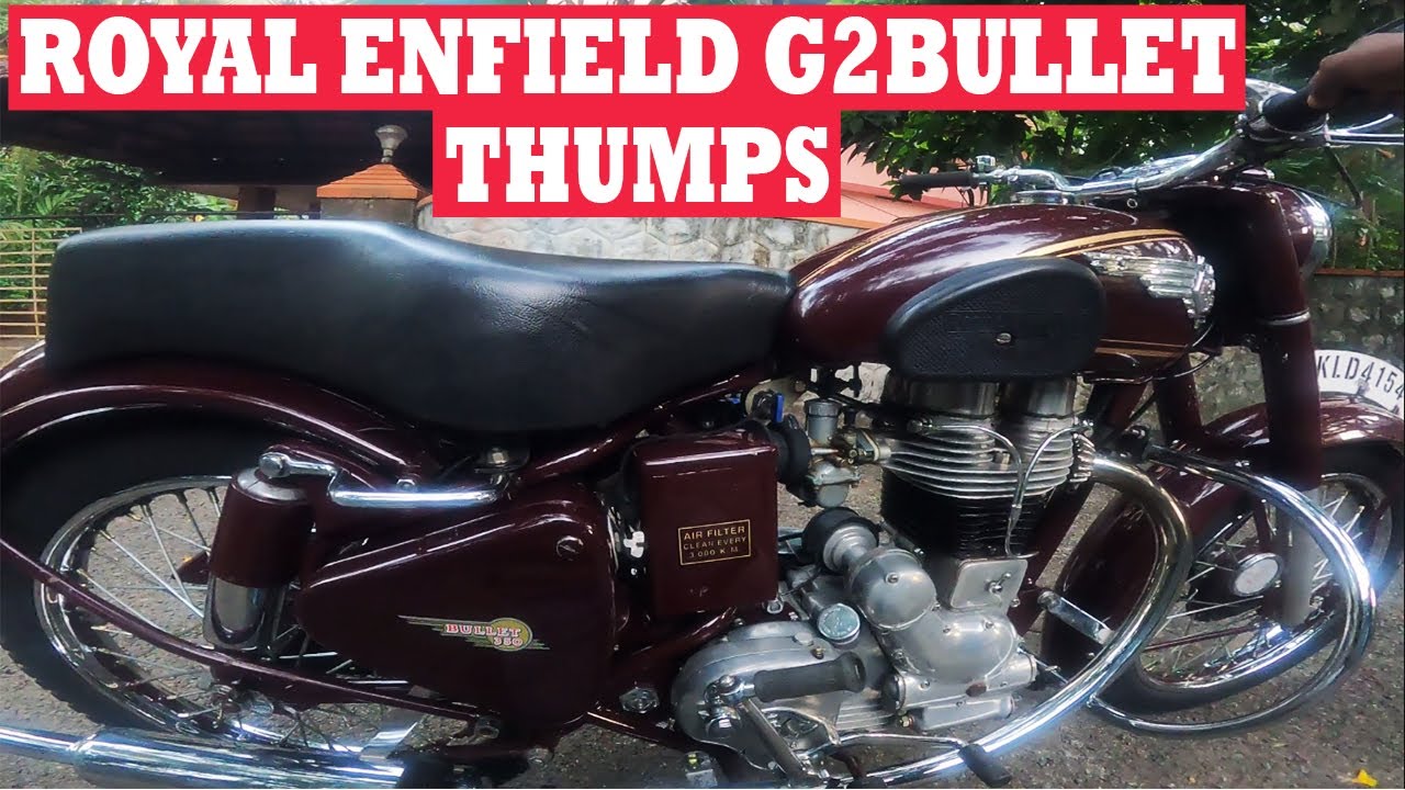 VINTAGE G2 ROYAL ENFIELD BULLET 350 THUMPS - YouTube