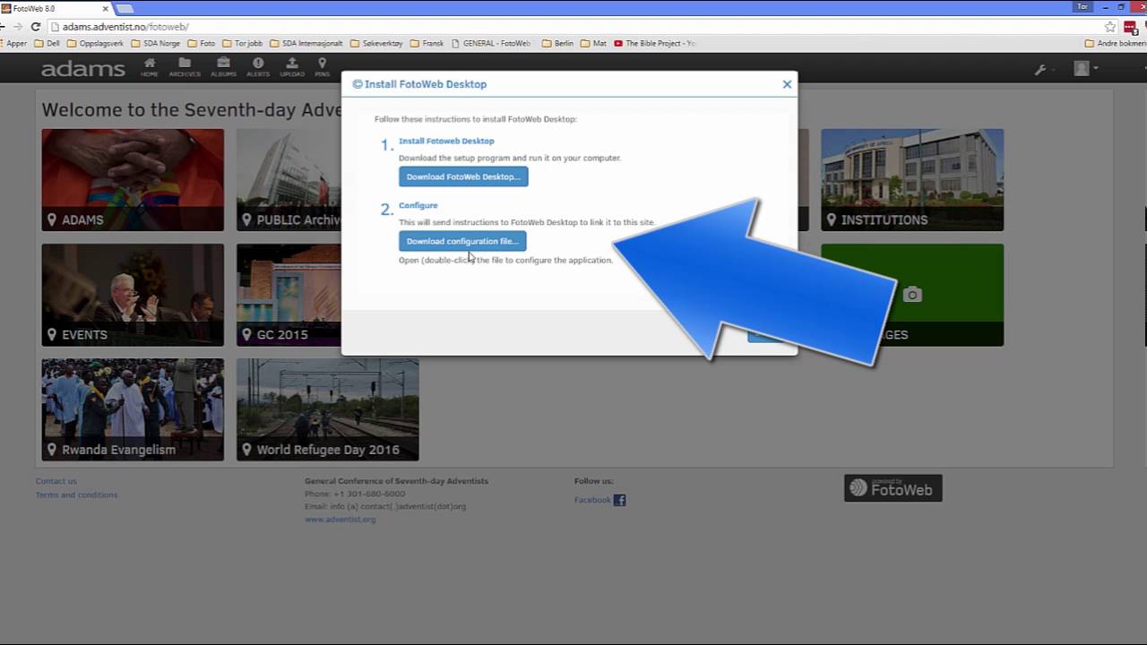 Fotoweb Desktop installation and use - YouTube