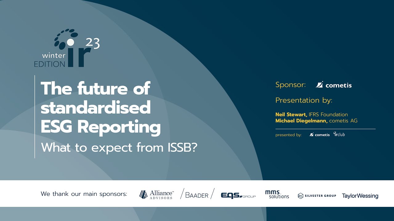 The future of standardised ESG Reporting - What to expect from ISSB ...