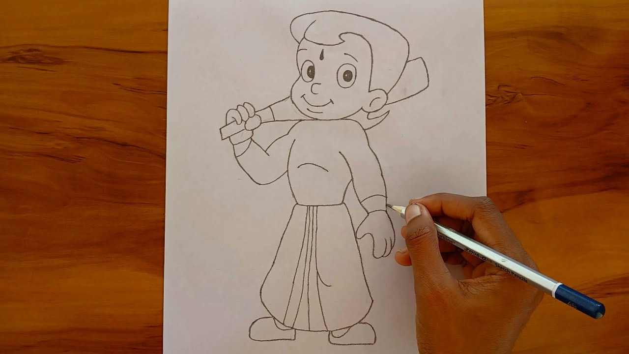 How to Draw Chota Bheem || Easy drawing step by step | Chota Bheem ...