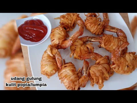 udang gulung kulit popia/lumpia - YouTube
