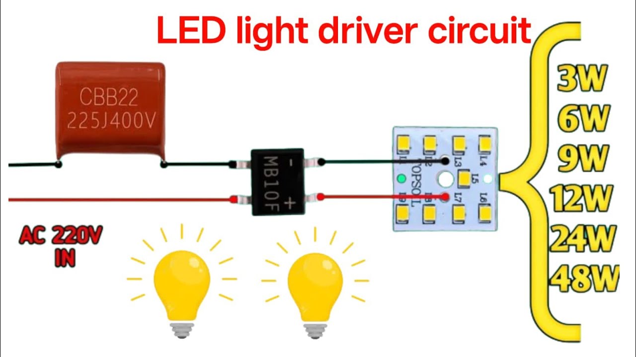 Led driver circuit banaye | all watts 3W 6W 9W 12W 24W 48W - YouTube