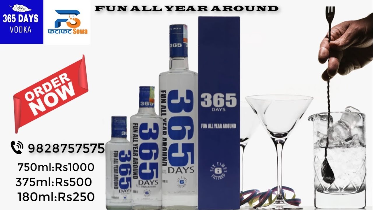 New 365 Days Vodka. - YouTube