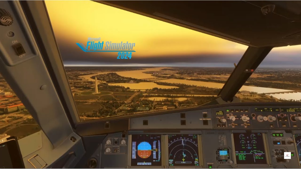 Thrilling River Visual Approach to DCA RWY 19 | A319 | MSFS - YouTube