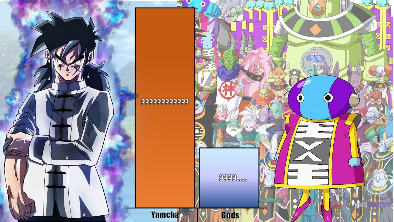 Yamcha Vs All Gods Power Levels Over The Years - YouTube