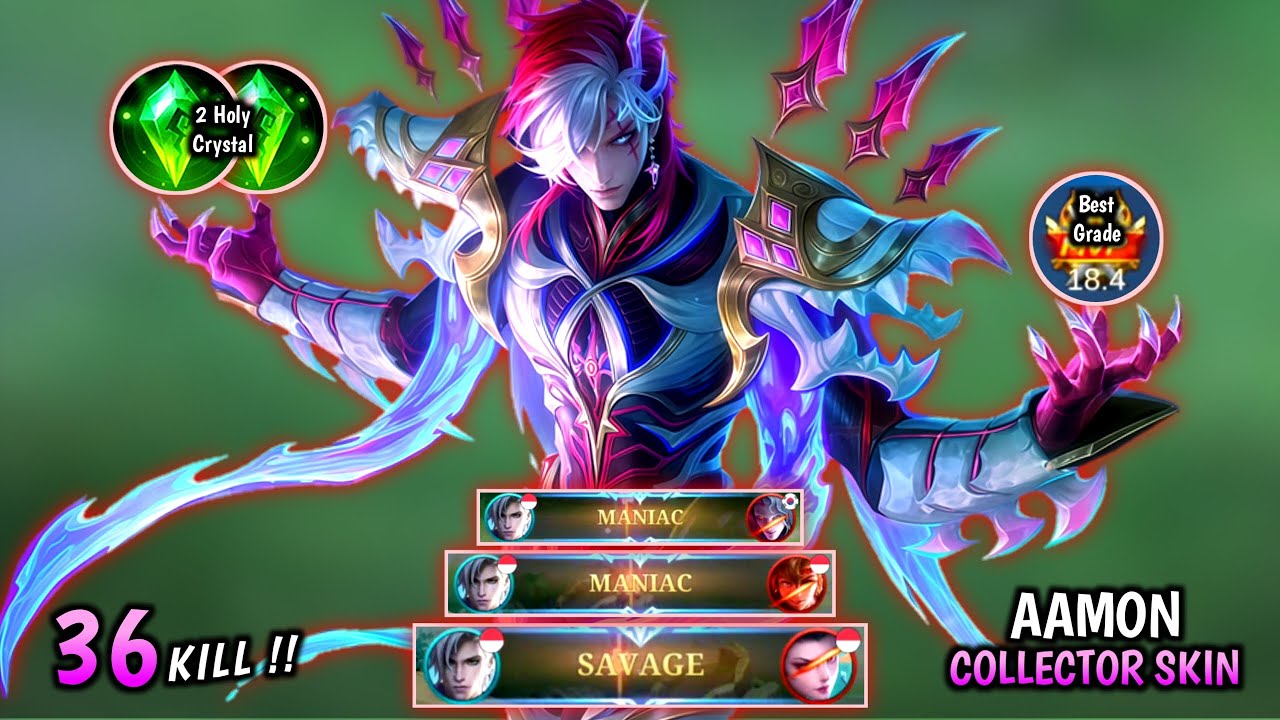 Aamon use 2 Holy Cristal is Insane Damage || Aamon Best Build 2025 ...