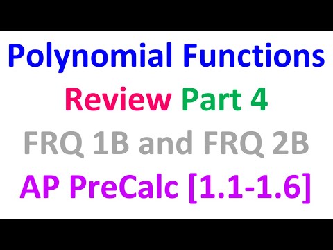 1.15F - Polynomial Functions Review (Part 4) [AP Precalculus] - YouTube