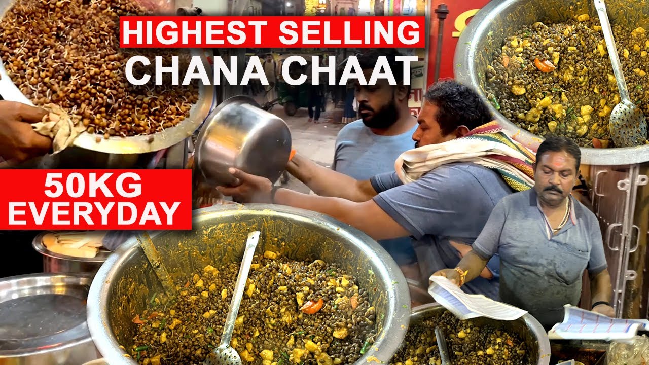 Varanasi Highest Selling Masala Chana Chaat | Plate Only Rs.20 ...