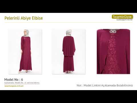 Pelerinli Abiye Elbise - Tesettür Abiye Modelleri