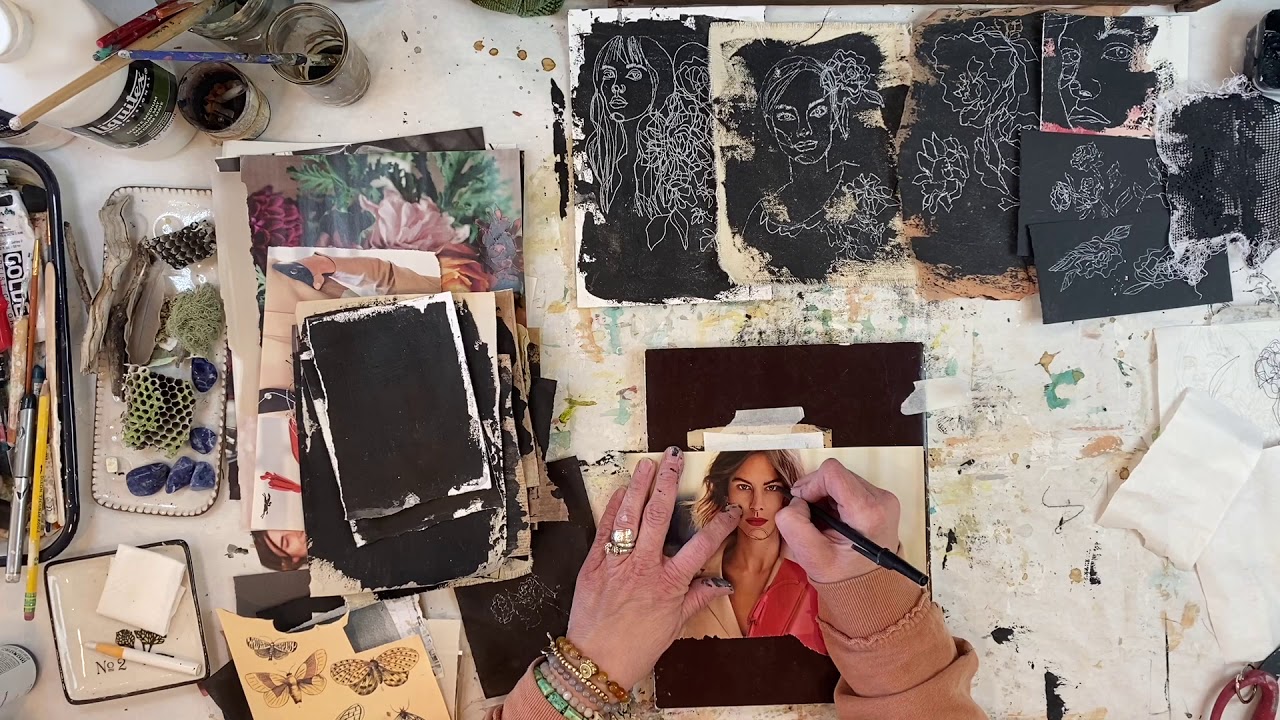 Black Plaster Backgrounds With Transfer Technique - YouTube