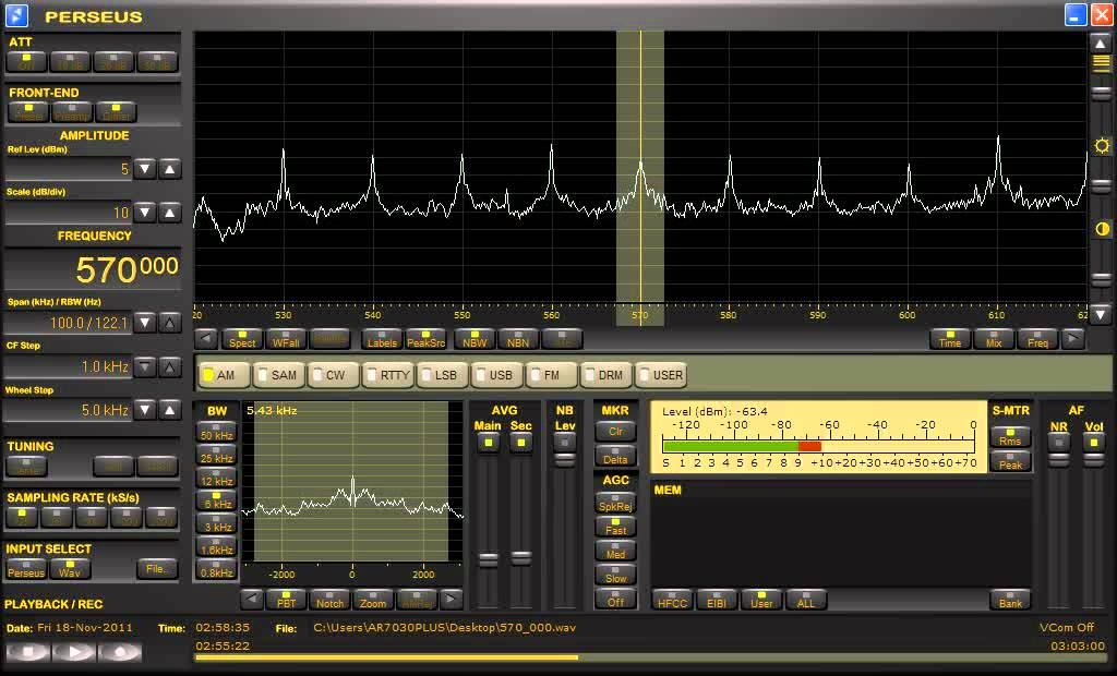 Radio Reloj (Cuba) 570kHz 11/18/11 02:55- UTC Station Announcement ...