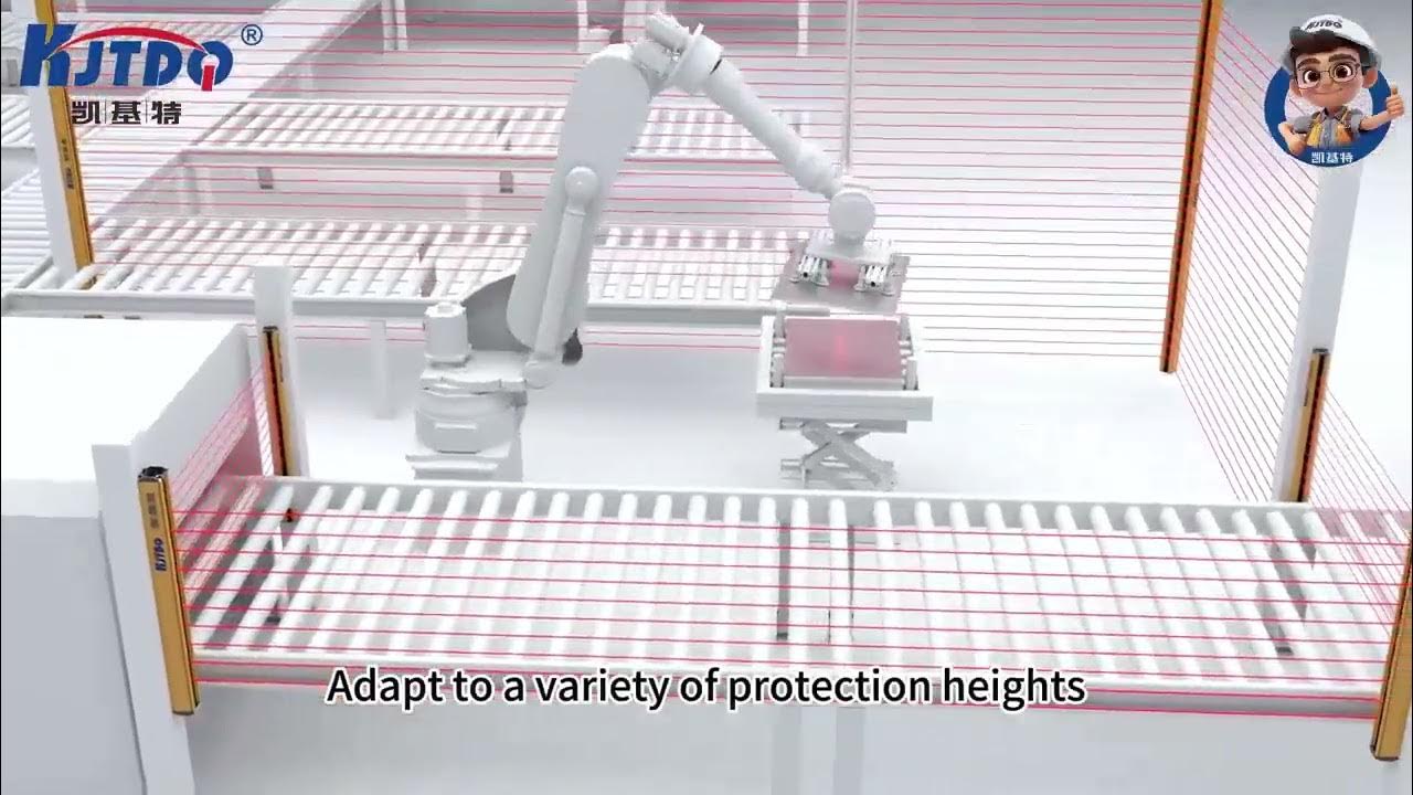 KJT Safety light curtain - YouTube