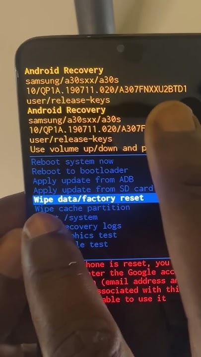 How to Hard Reset Samsung Galaxy A30/A30s (SM 307) Unlock, pin,password lock #samsunghardreset ...
